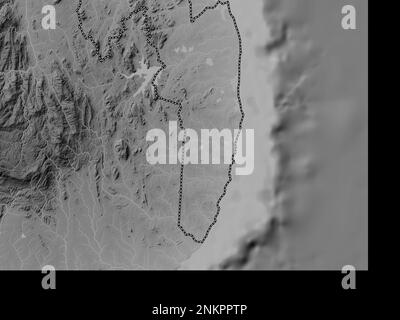 Ampara, district of Sri Lanka. Elevation map colored in wiki style with ...