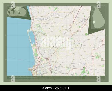 Gampaha, district of Sri Lanka. Open Street Map Stock Photo - Alamy