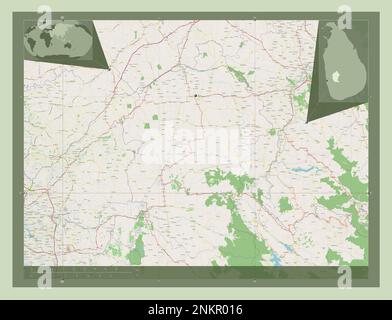 Kegalle, district of Sri Lanka. Open Street Map Stock Photo - Alamy