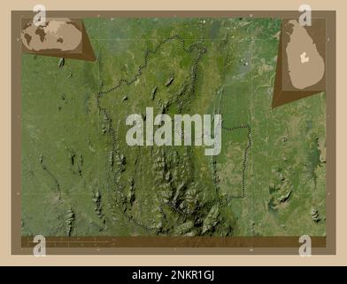 Matale, district of Sri Lanka. Low resolution satellite map Stock Photo ...