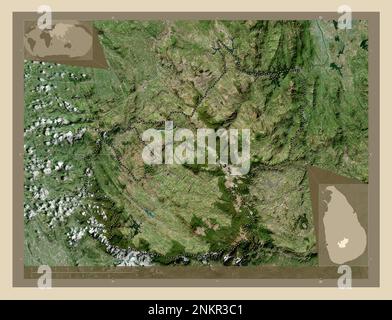 Nuwara Eliya, district of Sri Lanka. High resolution satellite map ...