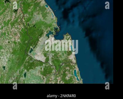 Trincomalee, district of Sri Lanka. High resolution satellite map ...
