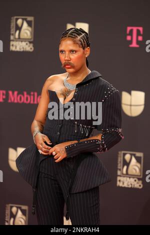 MIAMI, FL-FEB 23: Tokischa is seen during Univision “ Premio Lo Nuestro ...