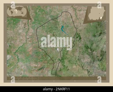 Blue Nile, state of Sudan. High resolution satellite map Stock Photo ...