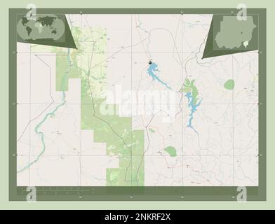 Blue Nile, state of Sudan. Open Street Map Stock Photo - Alamy