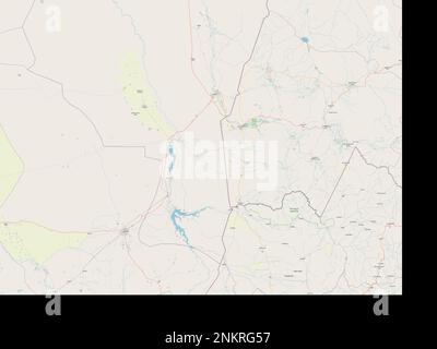 Kassala, state of Sudan. Open Street Map. Locations of major cities of ...