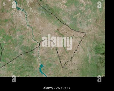 Sennar, state of Sudan. High resolution satellite map. Locations and ...