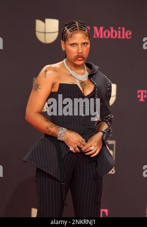 MIAMI, FL-FEB 23: Tokischa is seen during Univision “ Premio Lo Nuestro ...