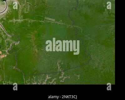 Commewijne, district of Suriname. Low resolution satellite map ...