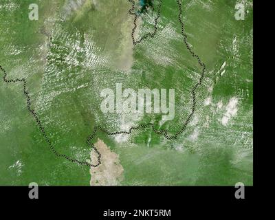 Sipaliwini, district of Suriname. High resolution satellite map ...