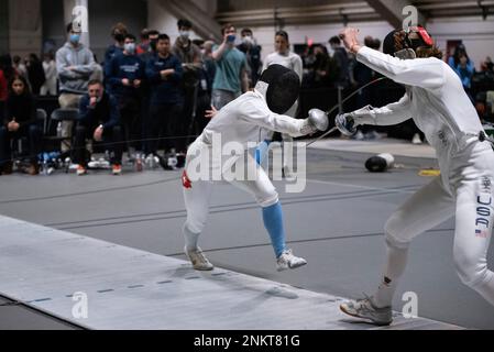 PROVIDENCE, RI - FEBRUARY 13: Columbia Lions sabre fencer Christopher ...