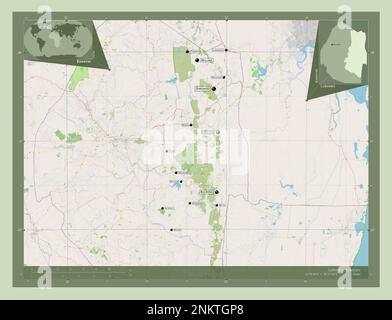 Lubombo, district of Eswatini. Open Street Map Stock Photo - Alamy