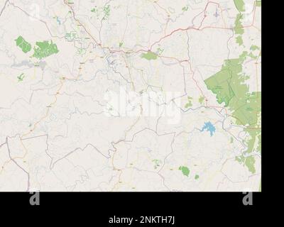 Manzini, district of Eswatini. Open Street Map. Corner auxiliary ...