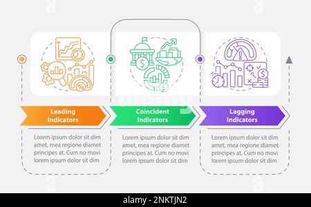 Types of economic indicators rectangle infographic template Stock ...