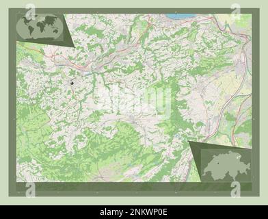 Appenzell Ausserrhoden, canton of Switzerland. Open Street Map ...