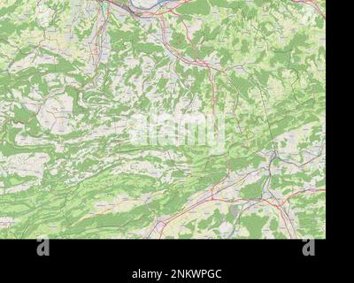 Basel-Landschaft, canton of Switzerland. Open Street Map. Locations of ...