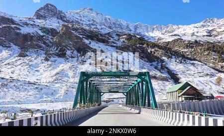View of Atal Tunnel, Longest Tunnel of India 9.1KM Length, Rohtang Pass, Sissu, Himachal Pradesh ...