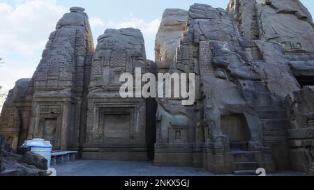 Rear View of Masroor Temples or Rock-cut Temples at Masrur, Himachal ...