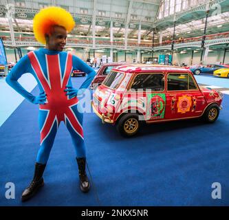 George Harrisons Classic Mini Cooper Classic Car Show London Stock ...