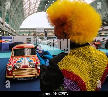 George Harrisons Classic Mini Cooper Classic Car Show London Stock ...