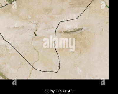 Al Hasakah, province of Syria. Low resolution satellite map. Corner ...