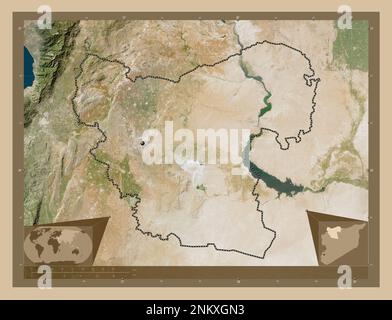 Aleppo, province of Syria. Low resolution satellite map Stock Photo - Alamy