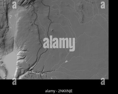 Quneitra, province of Syria. Elevation map colored in wiki style with ...