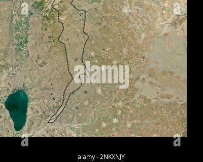 Quneitra, province of Syria. High resolution satellite map. Locations ...