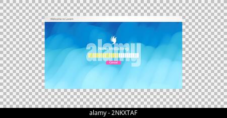 Loading process screen. Installing app or software. Progress loading ...