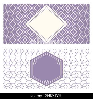 Two banner templates, patterned abstract geometric background and ...