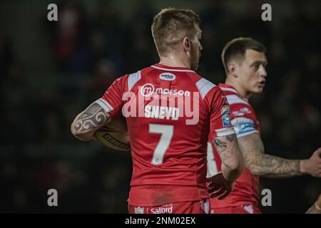 Betfred Super League Sky Sports logo on the large LCD screen during the ...