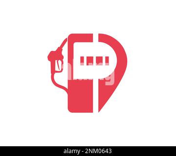 Gas petrol fuel station pin pointer marker icon vector, gasoline refill ...