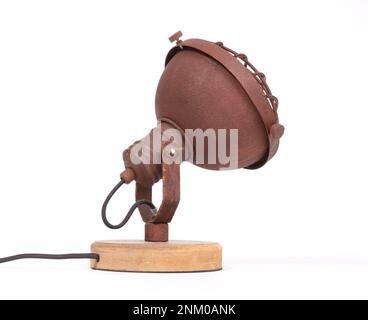Vintage rusted floor lamp, isolated on white background Stock Photo - Alamy