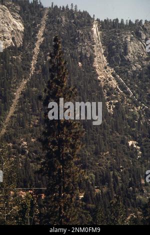 An unhealed cut from the incline railway that was used until the 1920s ...