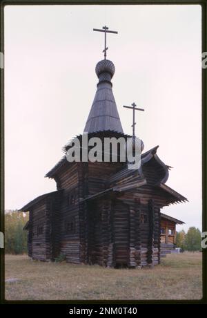 The Log Church of the Savior, originally built in Zashiversk around ...