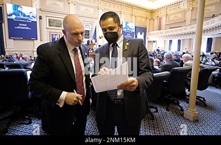 Del. Michael Webert, R-Fauquier, left, and Del. David Reid, D-Loudoun ...