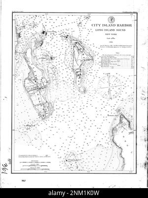 New York Harbor Nautical Chart Stock Photo - Alamy