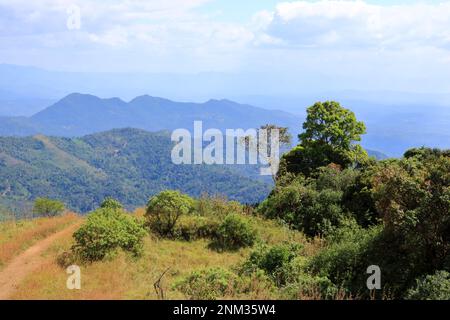 the view of the southern tip of the mighty western ghats. Paithalmala ...