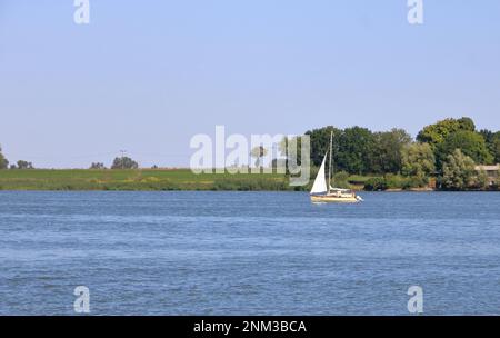 tranquil boat hustle and bustle between kamp and karnin near usedom ...