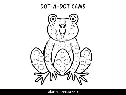 Dot to Dot Frog Coloring Page for Kids Stock Vector Image & Art - Alamy