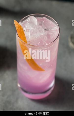 Boozy Refreshing Purple Empress Highball Cocktail with Grapefruit and ...