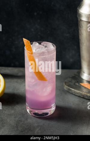 Boozy Refreshing Purple Empress Highball Cocktail with Grapefruit and ...