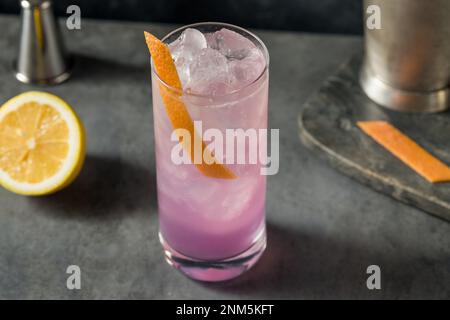 Boozy Refreshing Purple Empress Highball Cocktail with Grapefruit and Gin Stock Photo - Alamy