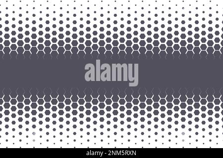 Geometric Halftone Hexagonal Pattern Oscillation Wave Abstract Background. Hexagon Vector ...