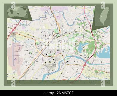 Chiayi City, county of Taiwan. Open Street Map Stock Photo - Alamy