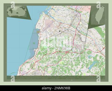 Hsinchu City, provincial city of Taiwan. Open Street Map. Locations of ...