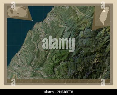 Miaoli, county of Taiwan. High resolution satellite map Stock Photo - Alamy