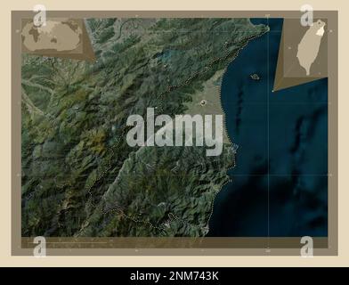 Yilan, county of Taiwan. High resolution satellite map Stock Photo - Alamy