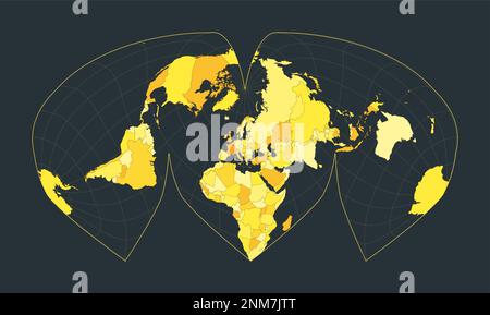 World Map. Alan K. Philbrick's interrupted sinu-Mollweide projection ...