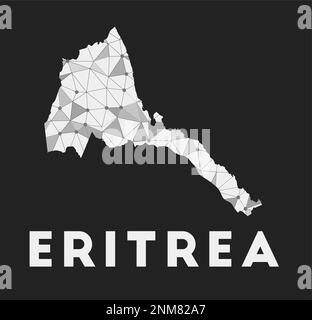 Network map of Eritrea. Country digital connections map. Technology ...